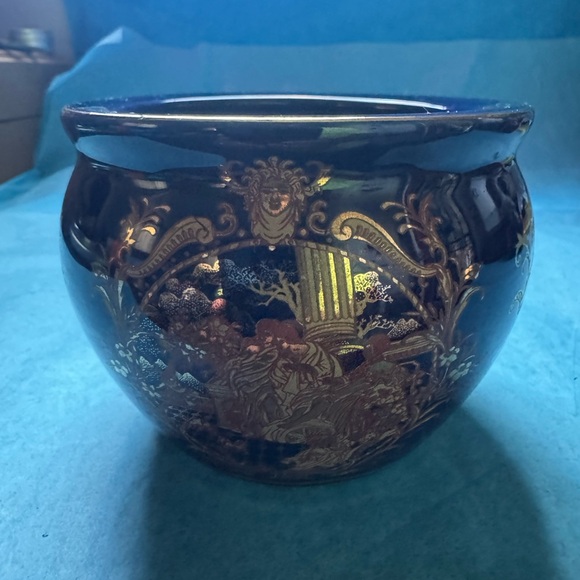 unbranded | Accents | Gold Ceramic Planter Vase Bowl Greek Vintage ...